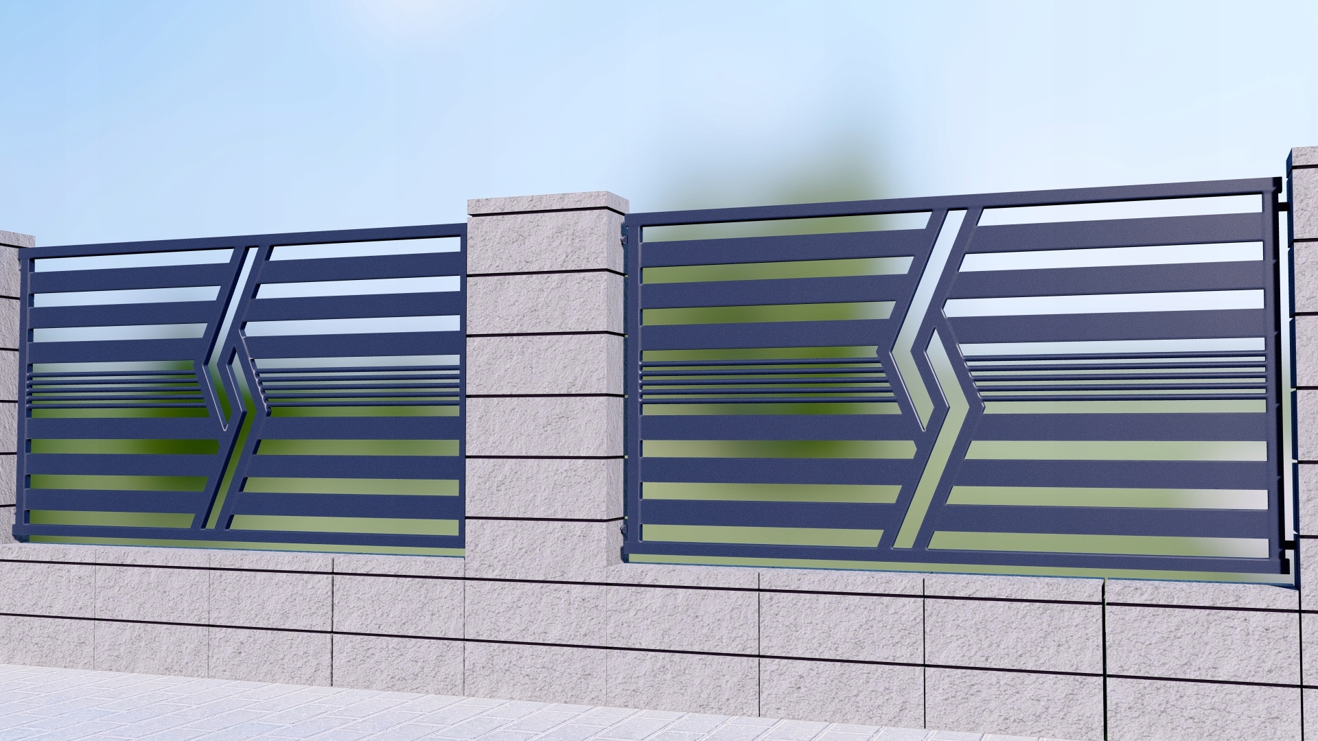 Ogrodzenie Metalowe Płot Panelowy w Przęsła ogrodzeniowe na Allegro ...