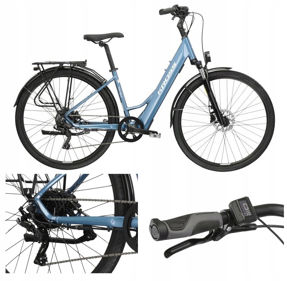 Rower elektryczny (poniżej 250 W) Kross Trans Hybrid LS 1.0 rama 19 ...