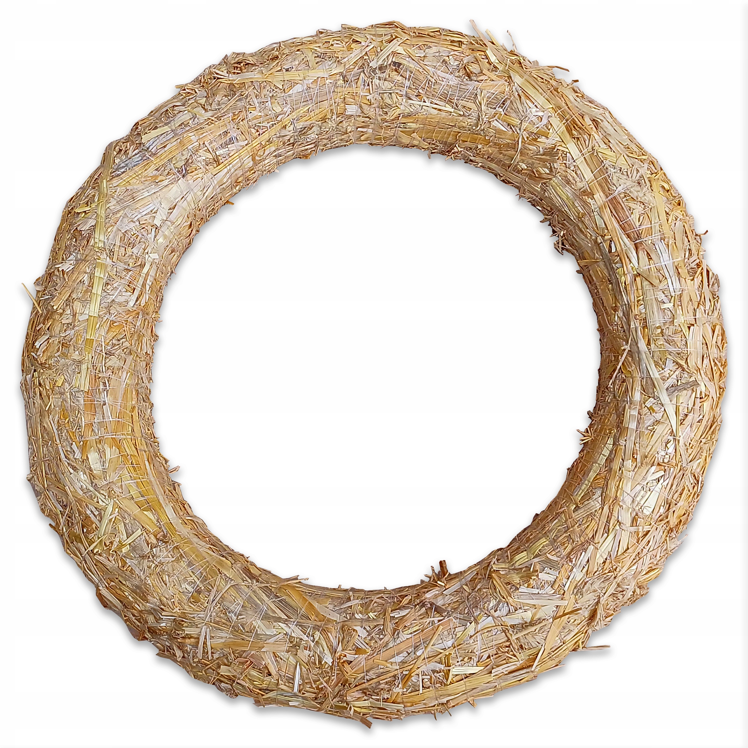 VĚNEČEK KRUH OBRUČ PŘÍRODNÍ SLAMĚNÝ PODKLAD 40 cm - Allegro