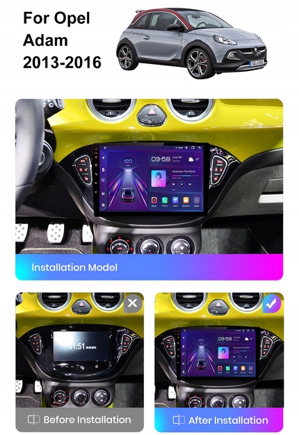 Radio nawigacja Opel Corsa E Adam Android GPS WiFi - Sklep, Opinie ...