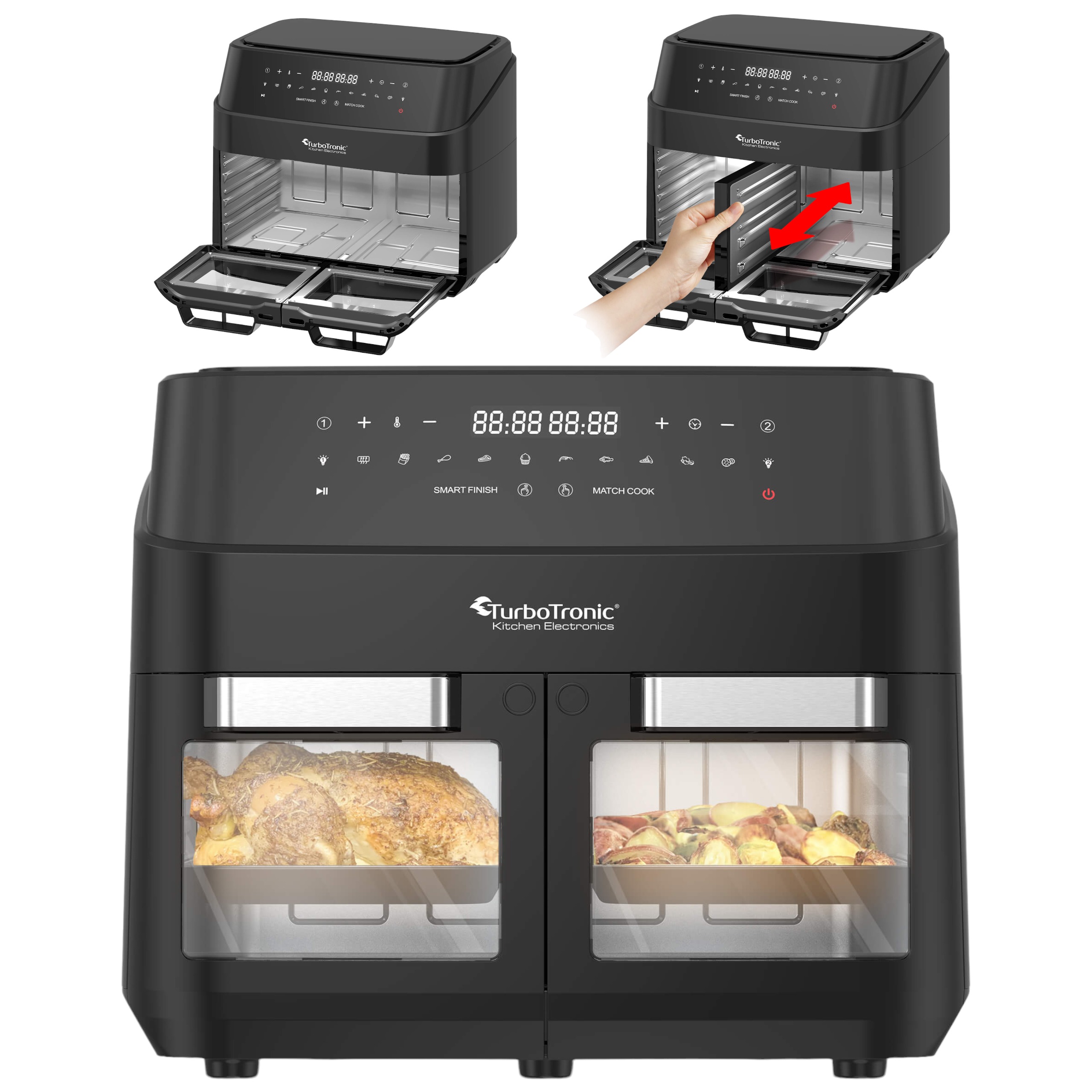 Mini rúra Turbotronic TT-DAF7W BLACK 12 l čierna - Allegro