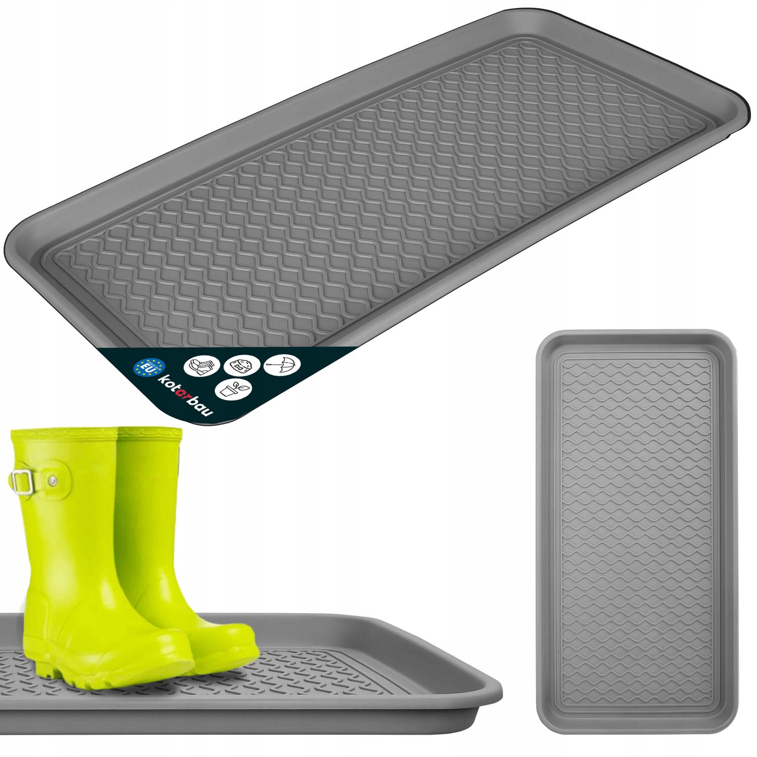 OCIEKACZ 38x76 CM PODKŁADKA MATA TACA PODSTAWKA NA BUTY OBUWIE PLASTIKOWA (5904994074458) • Cena ...