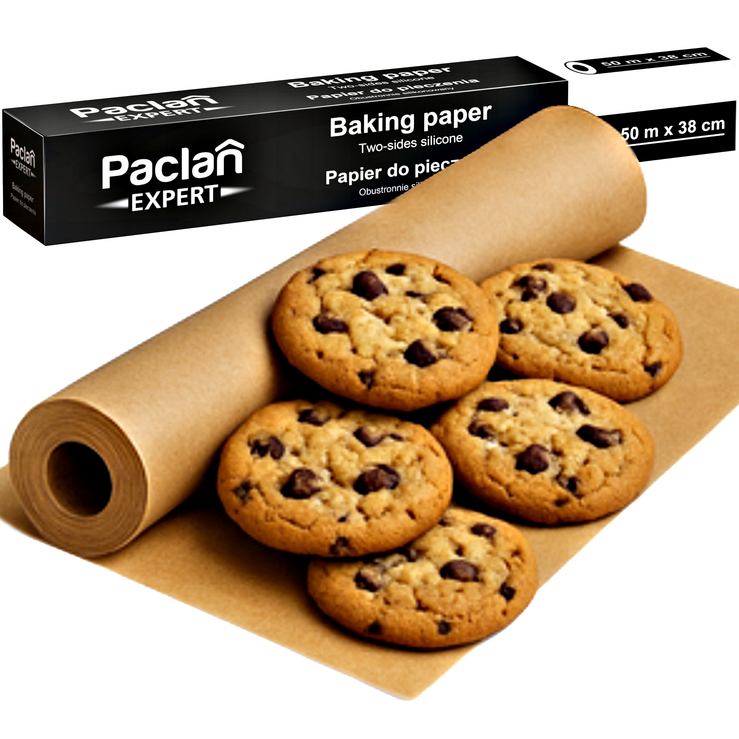 PAPIER DO PIECZENIA BRĄZOWY OBUSTRONNIE SILIKONOWANY GRUBY 50mx38cm PACLAN (5900942134083 ...