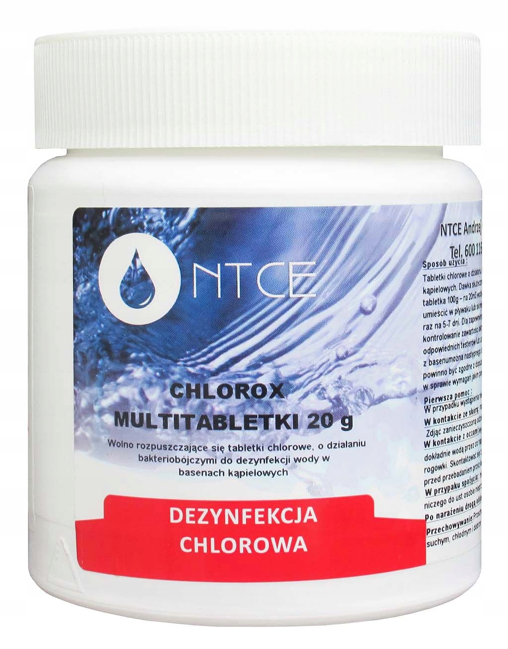 Chlor tabletki Ntce 0,5 kg • Cena, Opinie • Chemia basenowa 13597072582 ...