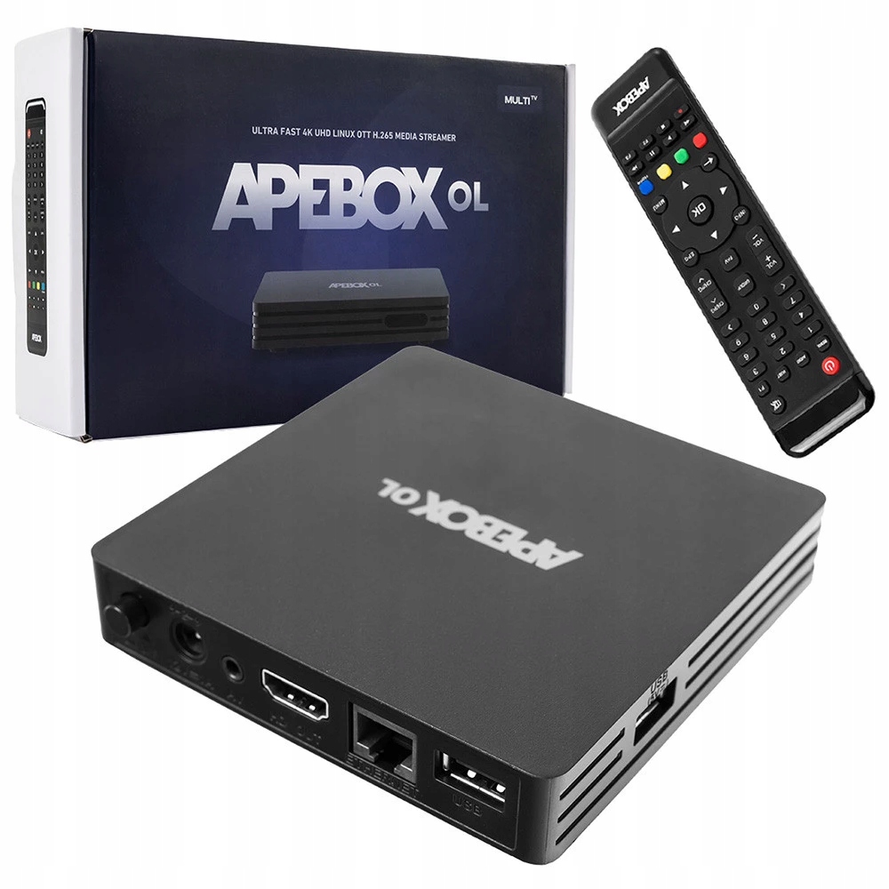 Dekoder IPTV 4K HDR Apebox OL Linux OS WiFi KODI Stalker M3U TV internetowa - Sklep, Opinie ...