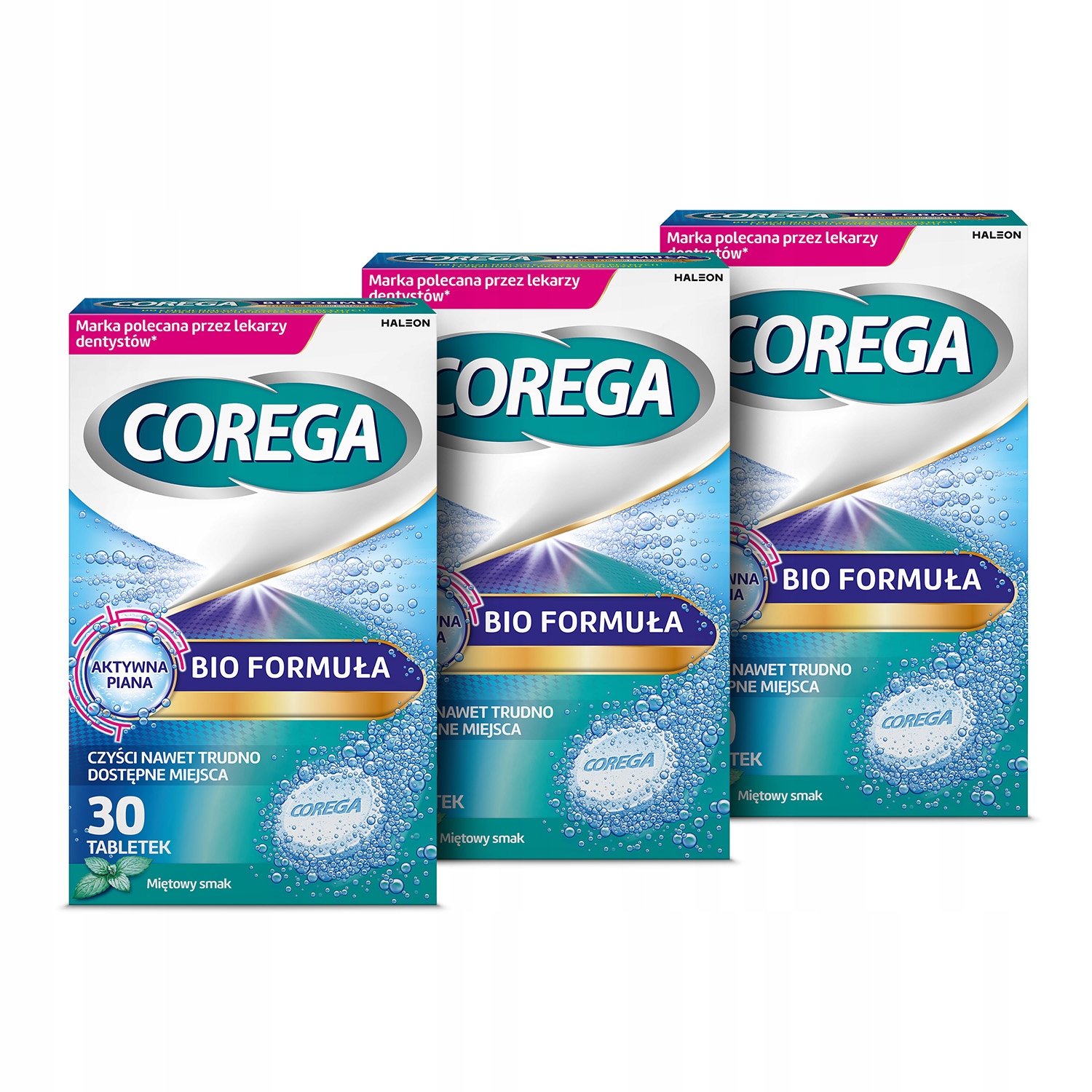 Corega Tabs Bio Tabletki do czyszczenia protez 4w1 30 tabletek ...
