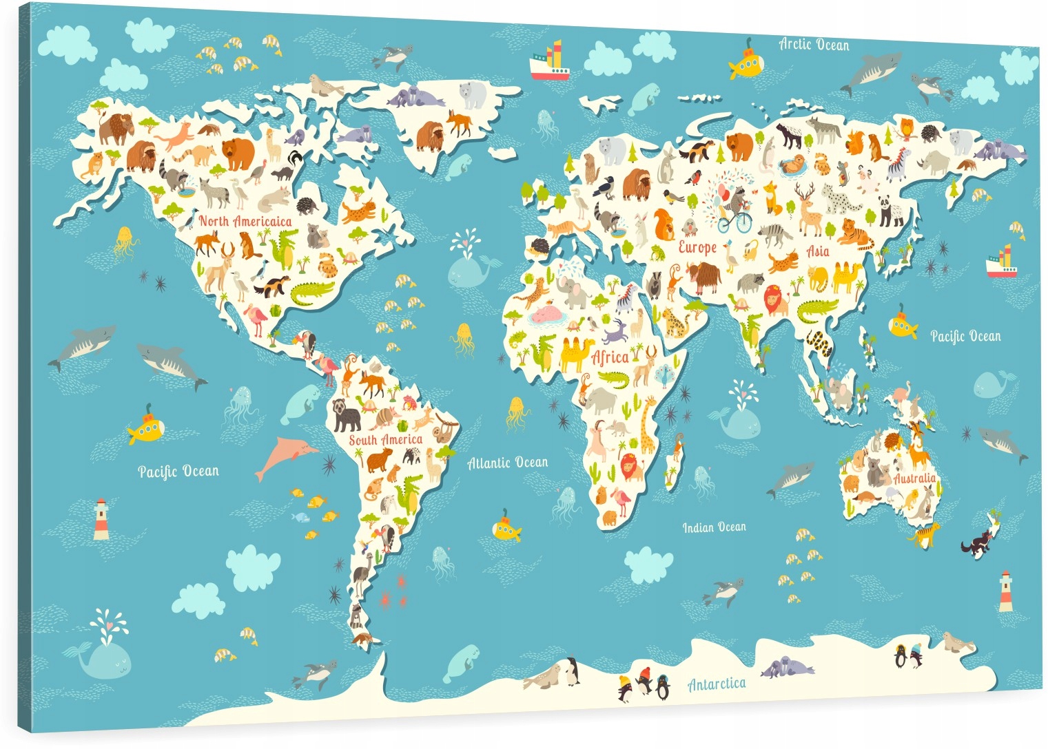 Tablica Korkowa dla dzieci mapa świata 110x70cm • Cena, Opinie • Obrazy ...