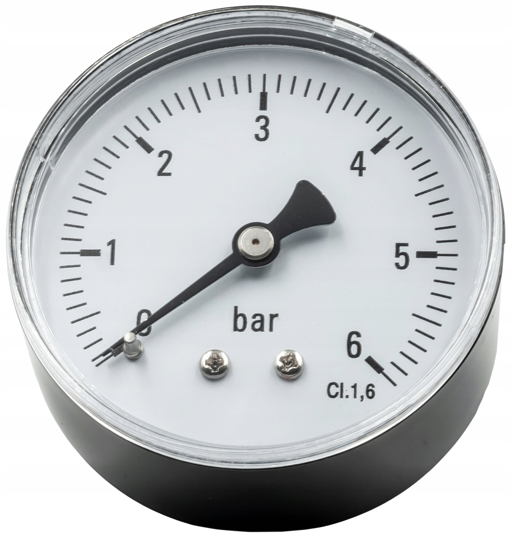 MANOMETR AXIALNY TYLNY 1/4" 63mm 0-6 bar DOCZOŁOWY TARCZOWY ...
