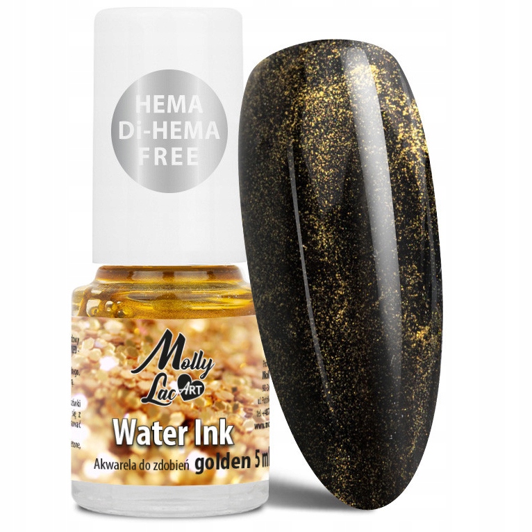 Molly Lac Water Ink Akwarela Do Zdobień Golden 5 ml 12542850074 ...