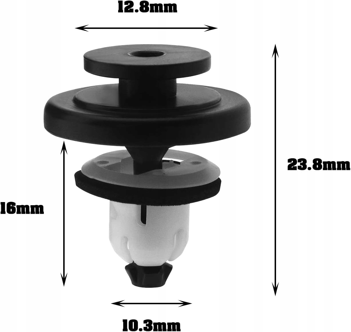 SPINKA ZACISK KLIP TYLNEGO SPOJLERA HONDA CIVIC CR-V FIT HR-V 91513-T6A-003 91513T6A003 za 49,99 ...