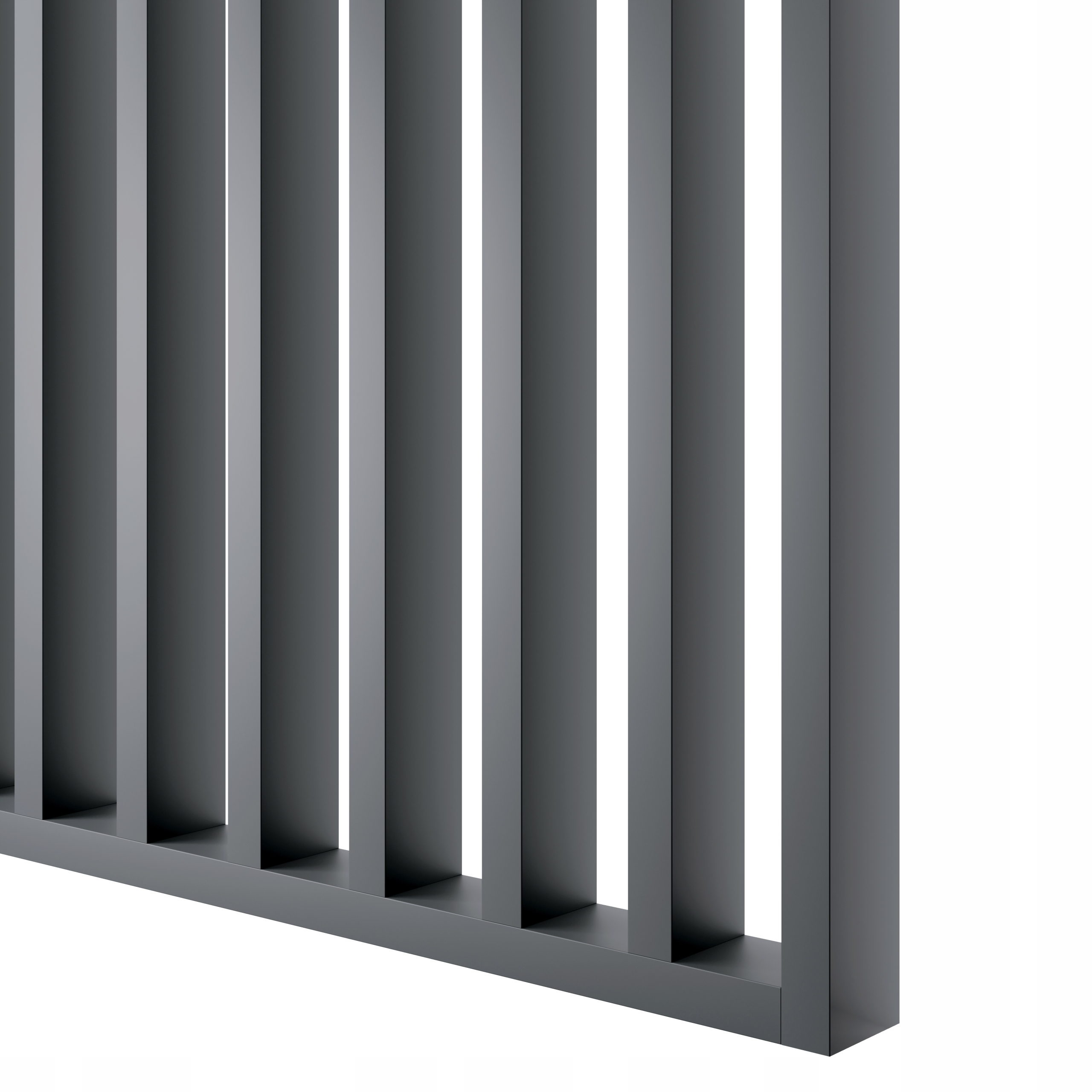 Ścianka z lameli - gotowy zestaw- 59cm- grafit (SCIANKA_GF_59) • Cena ...