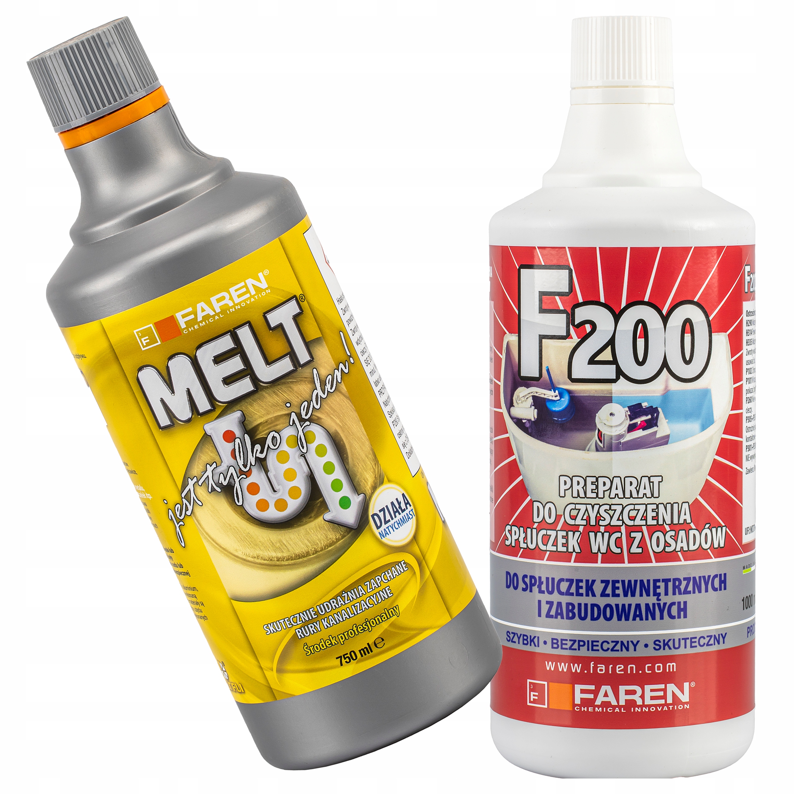 Melt środek do udrażniania rur syfonów bardzo mocny+F200 do czyszczenia ...