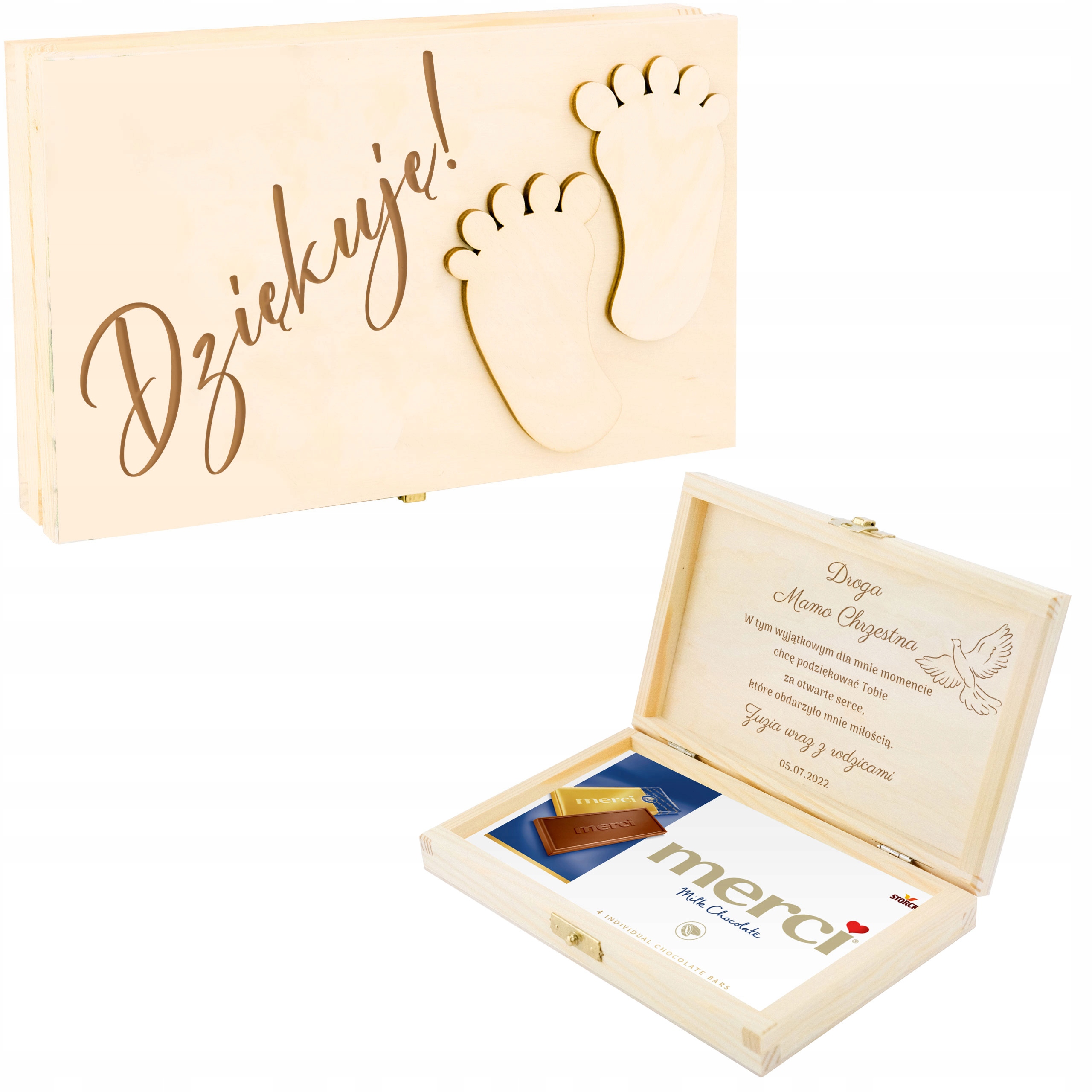 Podziekowania Dla Chrzestnych Rodzicow Chrzest (5904624908429) • Cena, Opinie • Podziękowania ...