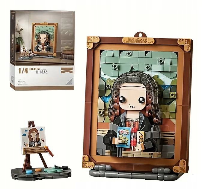 STAVEBNICE LOGO CREATIVE MALÝ OBRAZ Mona Lisa Leonardo da Vinci PUZLE ...