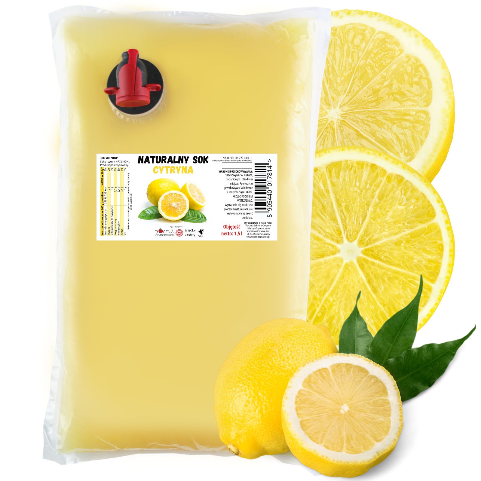 SOK Z CYTRYNY TŁOCZONY CYTRYNOWY NFC 1,5L ŚWIEŻY (5905440017814) • Cena ...