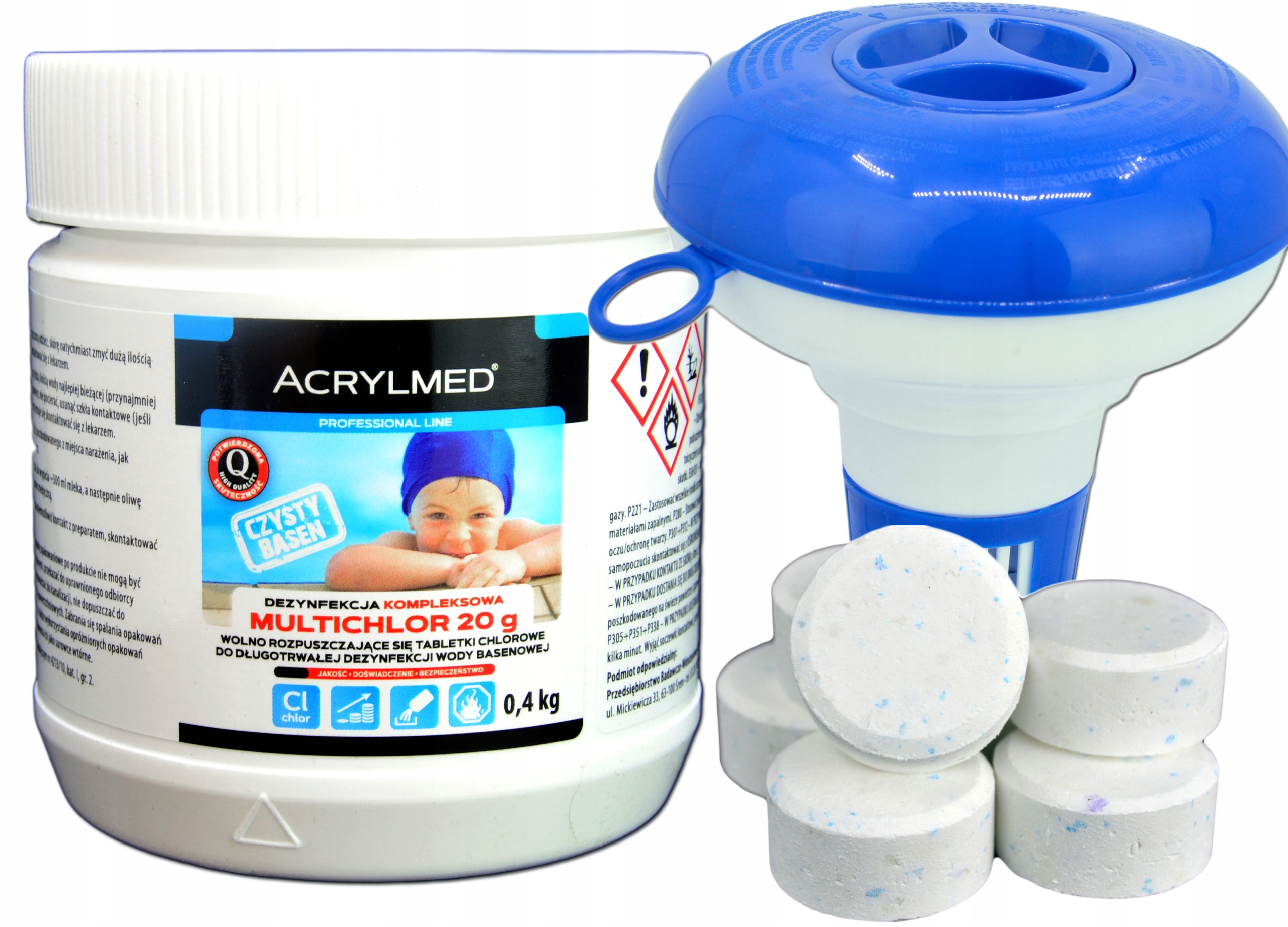 Chlor tabletki Acrylmed 0,4 kg 0,4 l (5905857041259) • Cena, Opinie ...