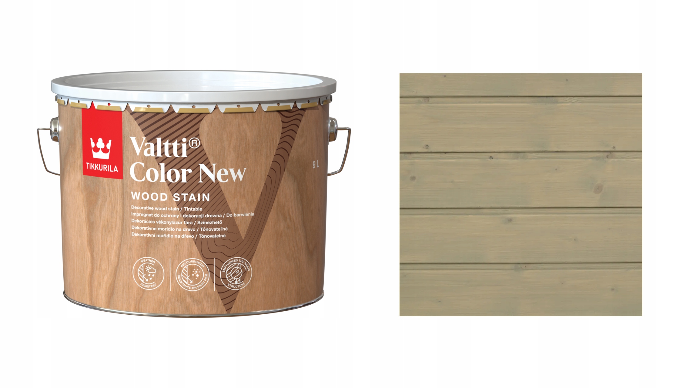 TIKKURILA VALTTI COLOR NEW 9L 225A Ochranný impregnačný náter na drevo ...