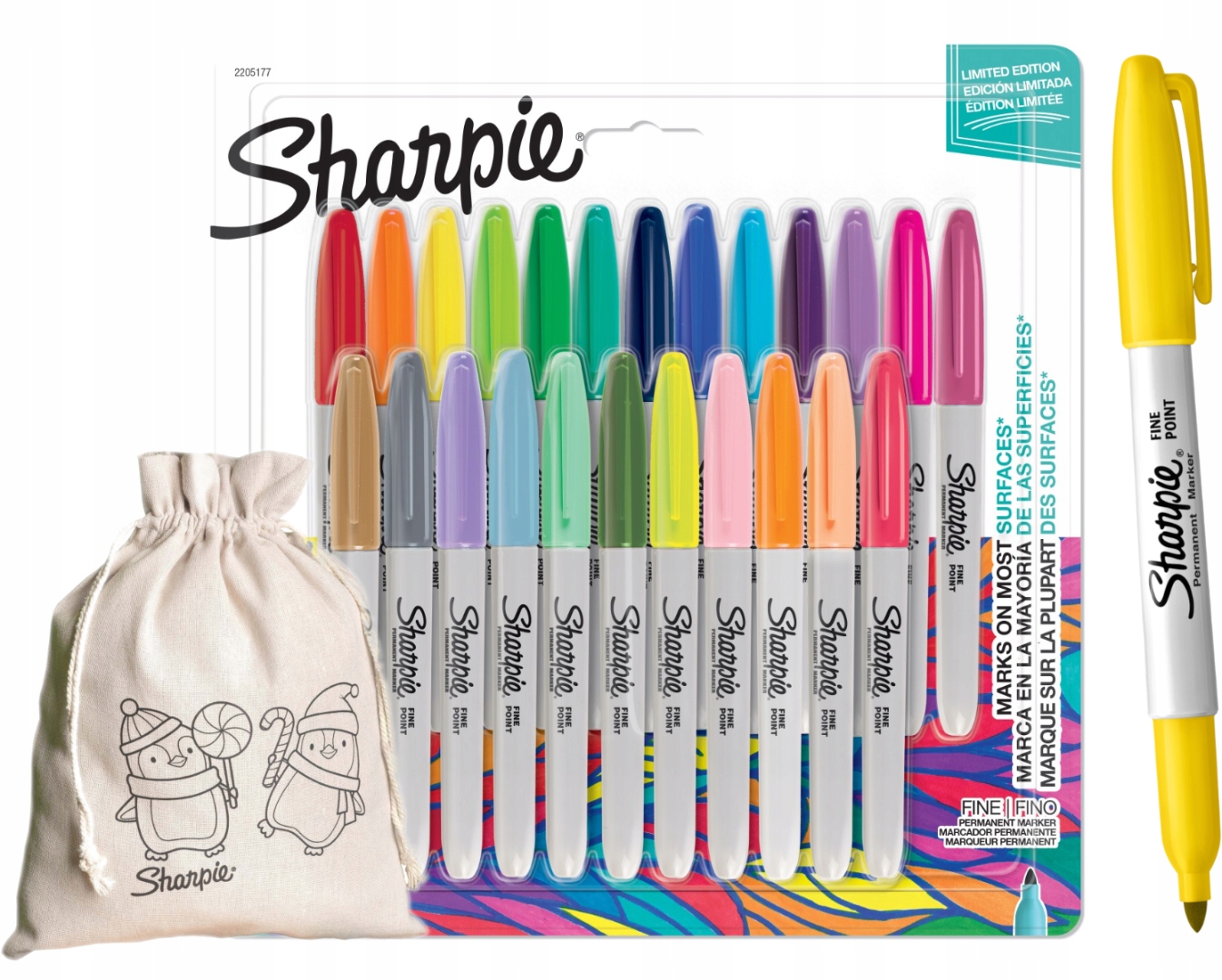 Markery Permanentne Sharpie Fine Zestaw 24 kolory 2205177 ...