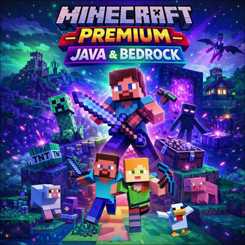 GRA PC POLSKI - Microsoft Minecraft JAVA & BEDROCK Edition - Stan: Nowy ...