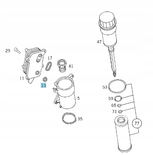 USZCZELKA CHŁODNICY OLEJU MERCEDES OM112 OM113 A3892670080 za 114,06 zł ...