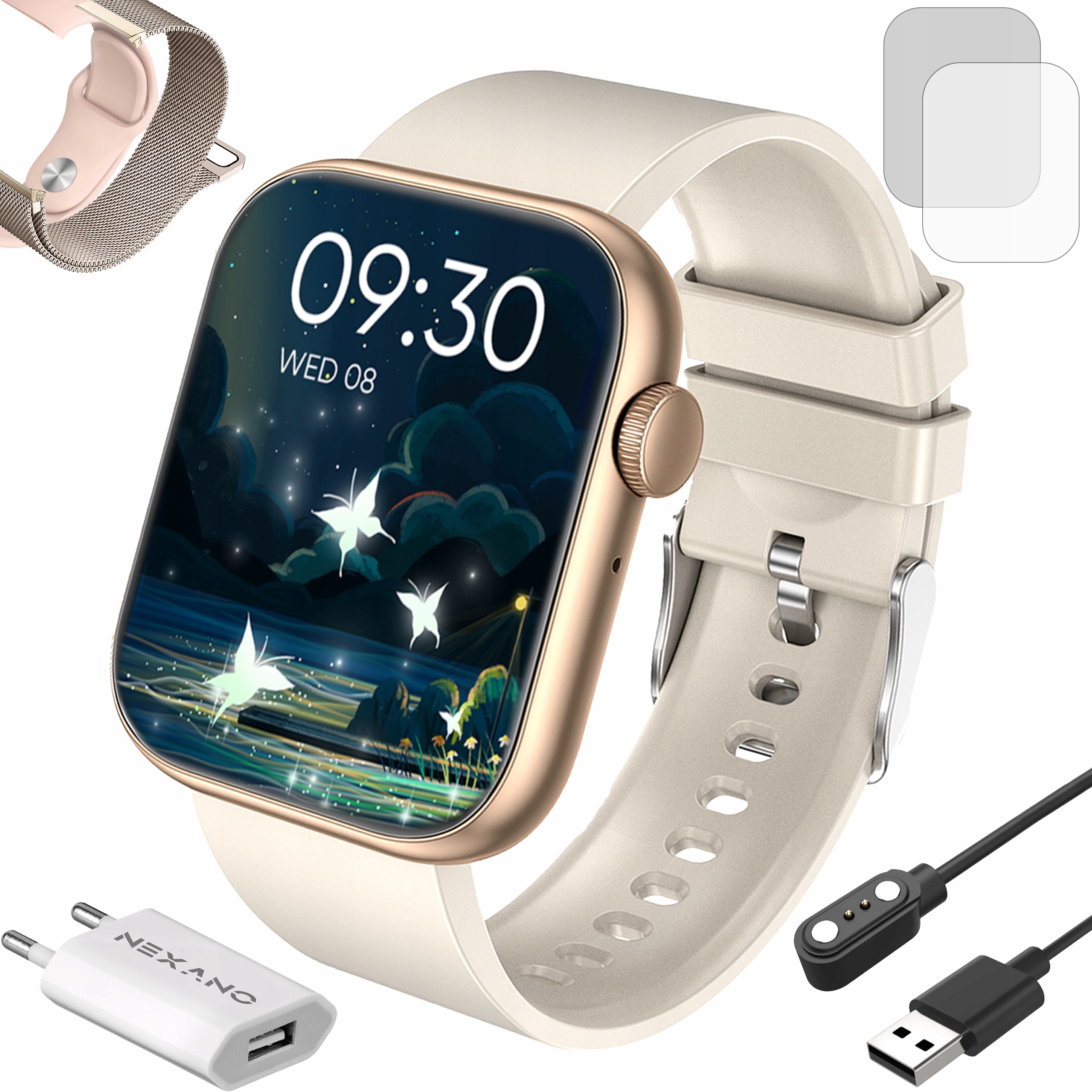 ZEGAREK SMARTWATCH DAMSKI ROZMOWY MENU POLSKIE ZDROWIE SMART WATCH AMOLED - Sklep, Opinie, Cena ...