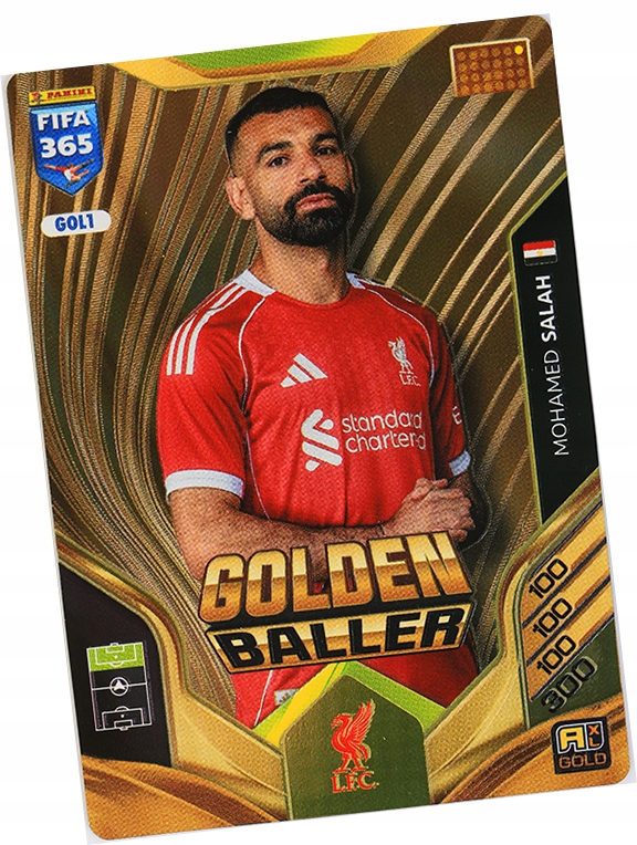 2026 FIFA 365 GOLDEN BALLER 1 GÓL1 SALAH LIVERPOOL ritka kártya panini ...