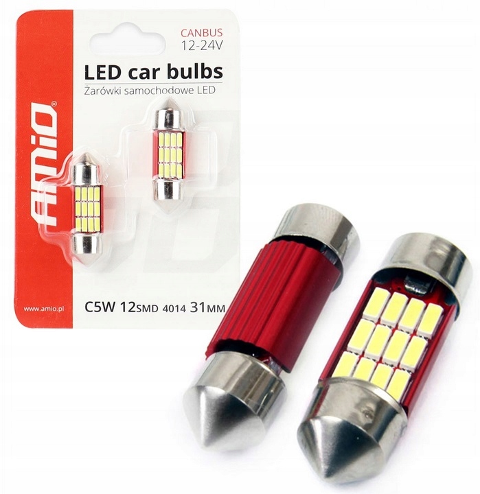2x Żarówki LED Rurkowa CANBUS C5W 31mm 12V/24V 5903293016312 za z BYTOM ... 2x Żarówki LED Rurkowa CANBUS C5W 31mm 12V/24V 5903293016312 za z BYTOM ...