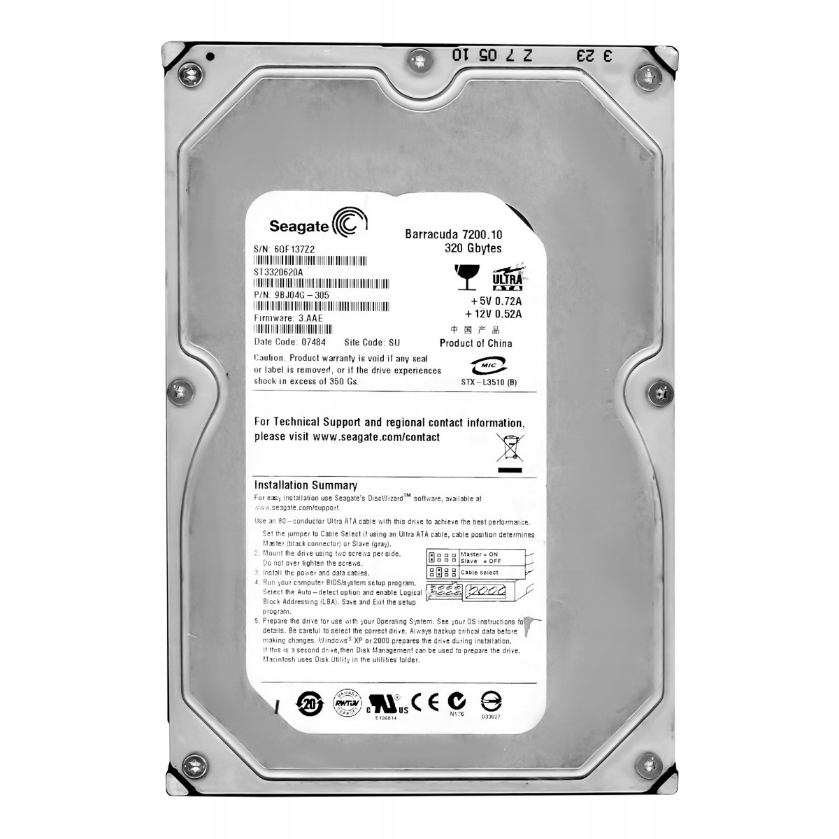 Dysk twardy Seagate Barracuda 7200.10 320GB PATA (IDE/ATA) 3,5" - porównaj ceny - Allegro.pl