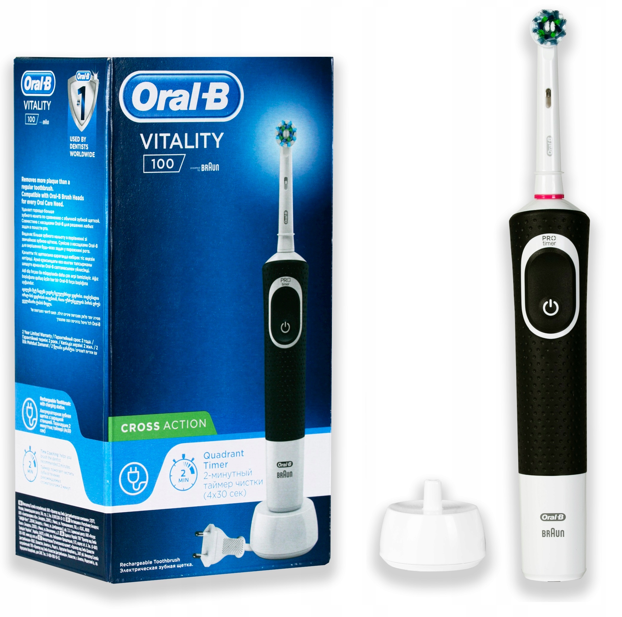 Szczoteczka Oral-B Vitality D100 CrossAction Czarn 10490684963 - Allegro.pl Szczoteczka Oral-B Vitality D100 CrossAction Czarn 10490684963 - Allegro.pl