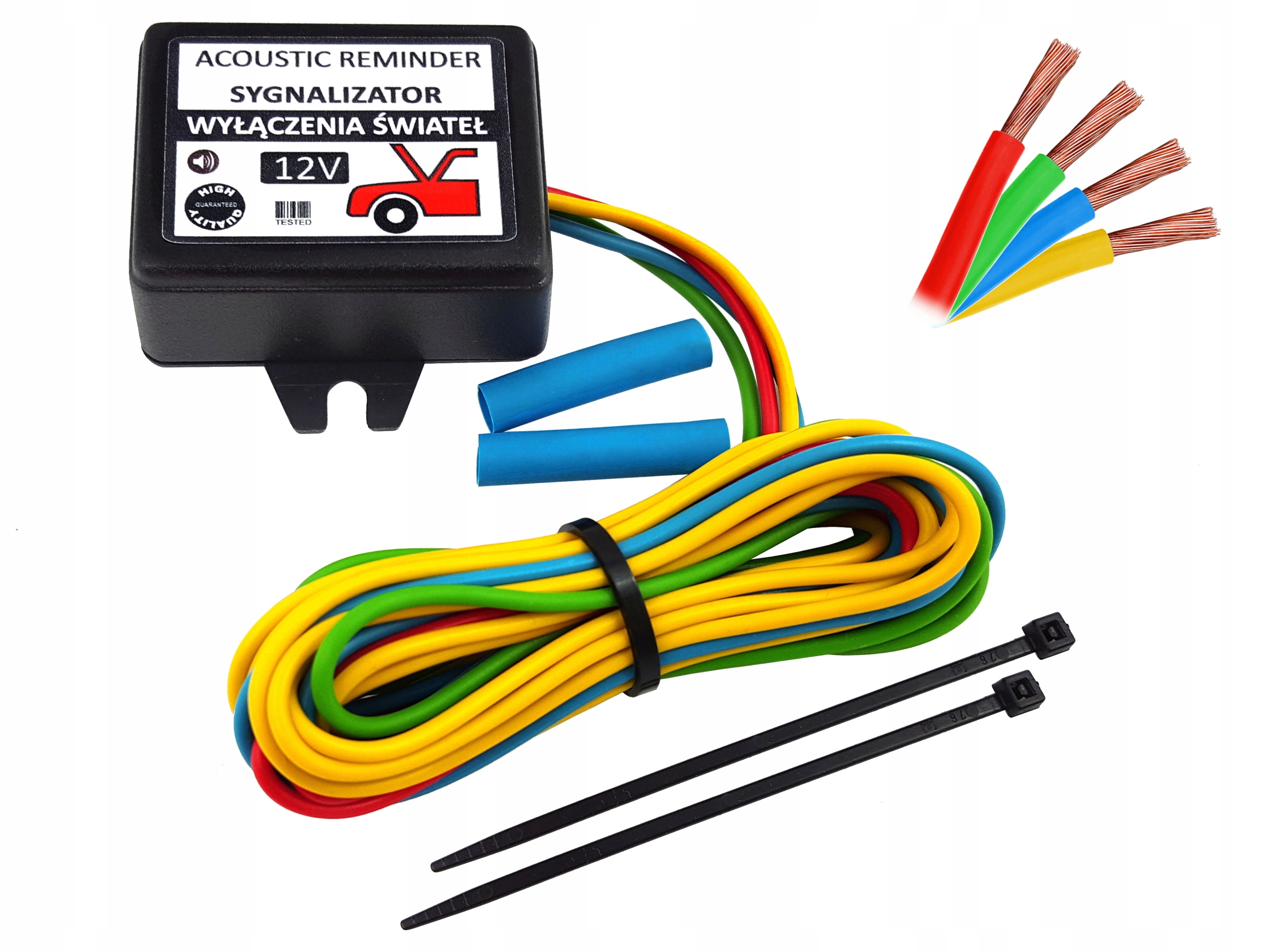SYGNALIZATOR BRZĘCZYK PISZCZEK WYŁĄCZENIA ŚWIATEŁ PRZYPOMINACZ ...
