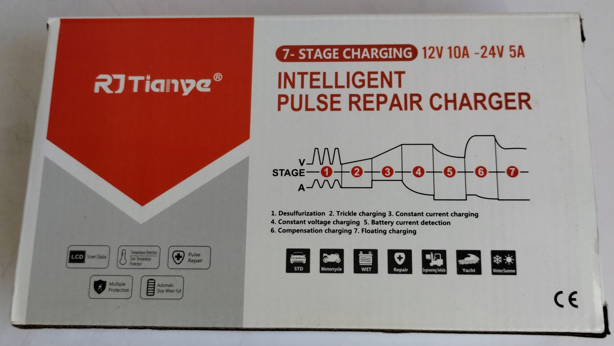 Выпрямитель/зарядное устройство RJ-C121001A 12 В 10 А – 24 В 5 А купить ...