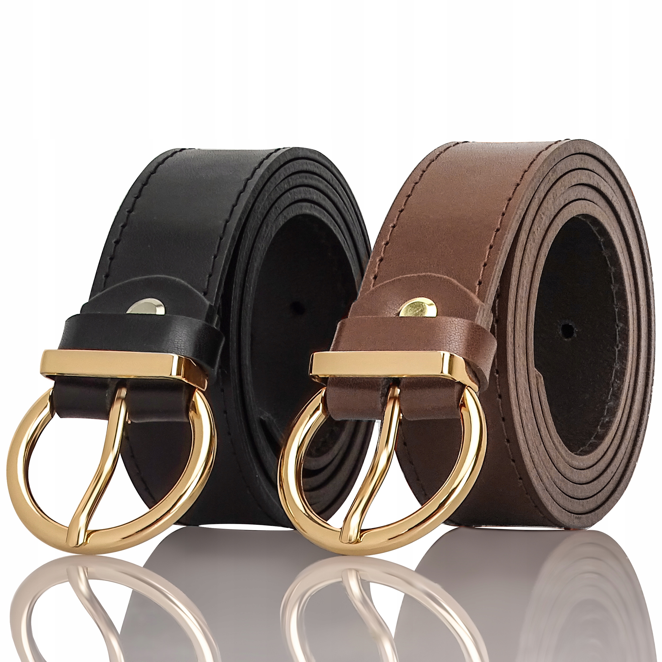 Długie SKÓRZANE Gracio Paski Damskie do SPODNI 115 (5905398327683 ...