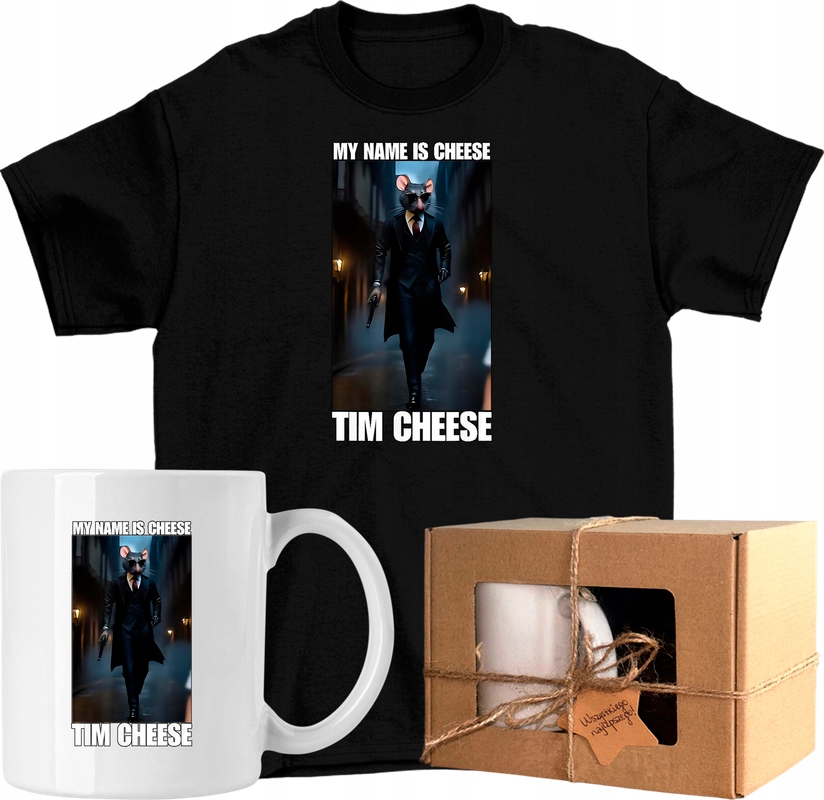 Sada Hrnček Tričko Tim Cheese Brainrot myš mafia Hotový darček 116 za ...