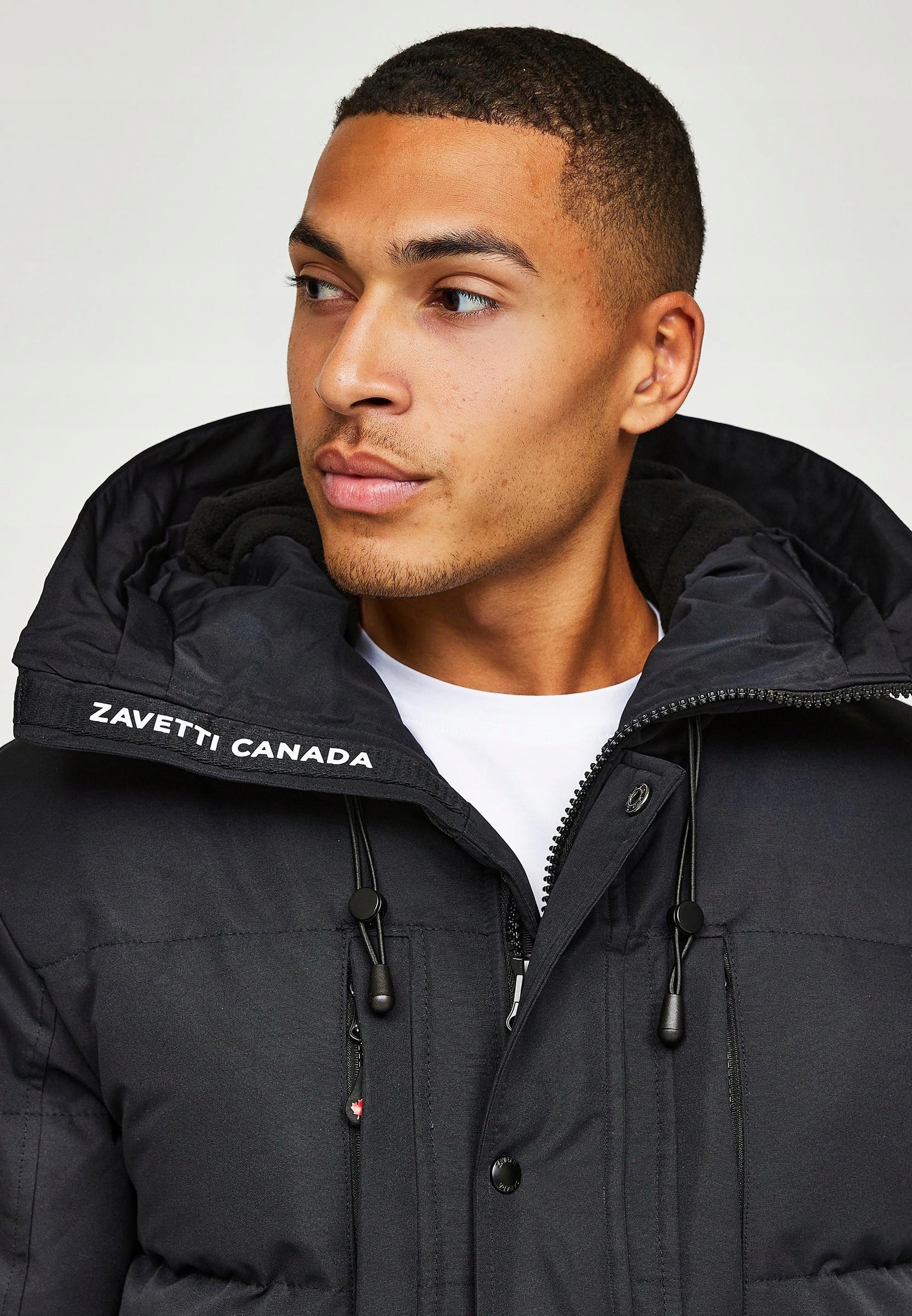 PARKA OSHAWA LOGO JDF XTR__S ZAVETTI CANADA CZARNA PIKOWANA KURTKA ...