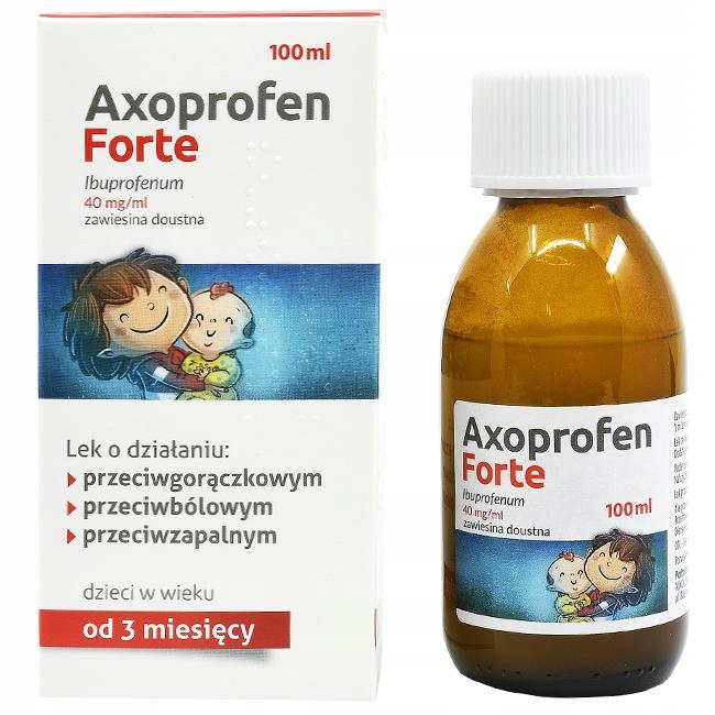 Axoprofen Forte ibuprofen 40mg/ml dla dzieci 100ml 12773743876 - Allegro.pl