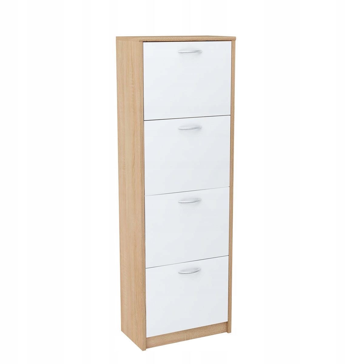 Botník Meble Bestseller 50 x 152 x 28 cm bílý, dub sonoma - Allegro