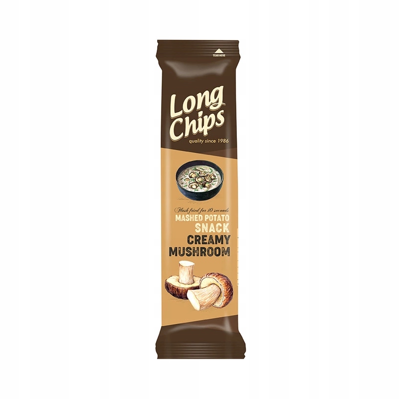 Chipsy o Smaku Śmietany i Grzybów 75 g -Long Chips (4750127000594 ...