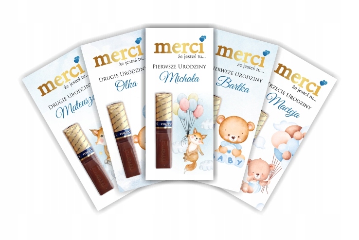 PODZIĘKOWANIA dla gości MERCI na 18-stkę- 10 SZTUK • Cena, Opinie - Allegro