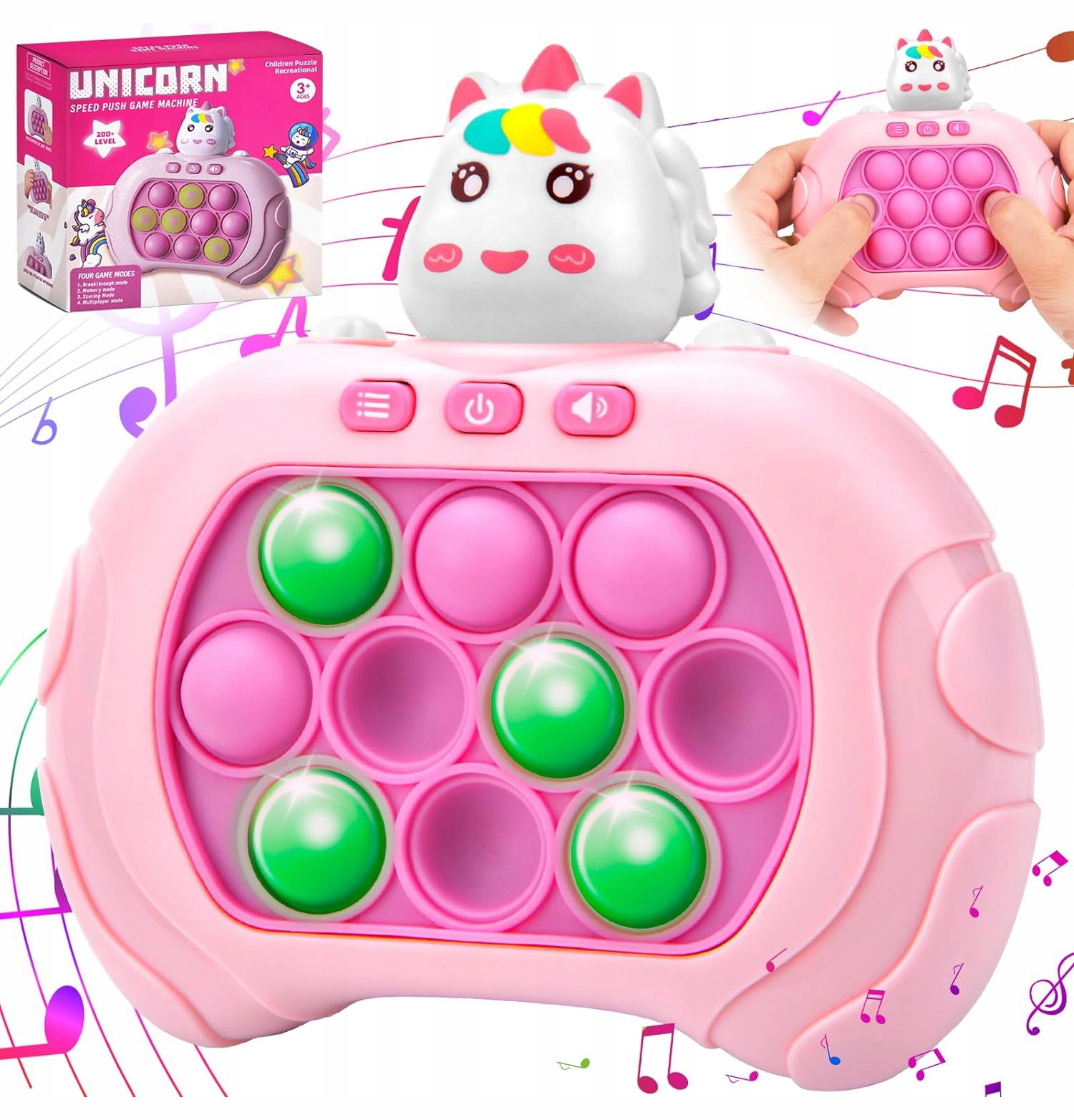 GRA POP DLA DZIECI, POP IT ZABAWKA ELEKTRONICZNA, QUICK PUSH, GRA POP ...