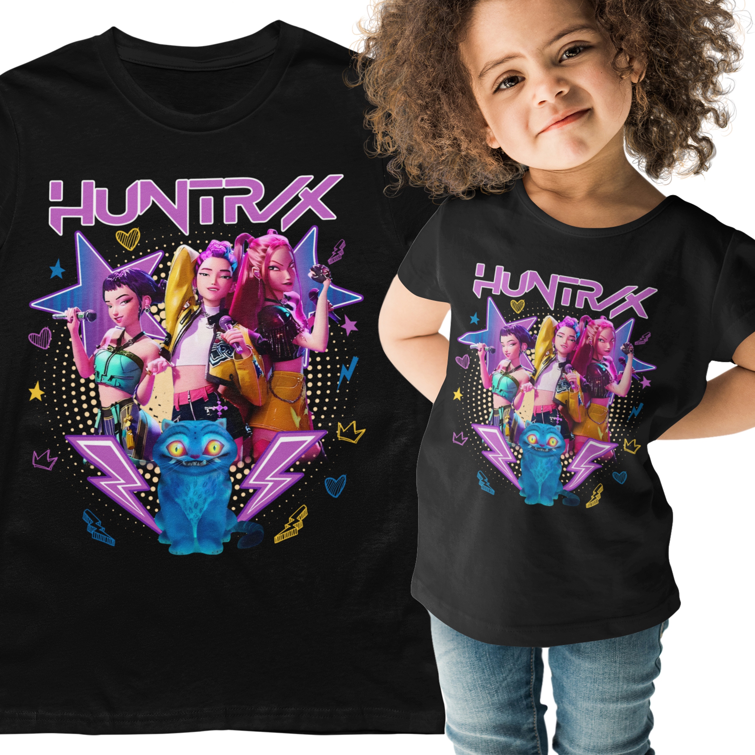 Dětské tričko RUMI Kpop Demon Hunters T-shirt Huntrix za 282.00CZK - Allegro