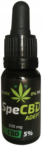 SpeCBD, Premium polski olejek konopny Adept 500 mg CBD 5%, 10 ml | Sklep EMPIK.COM