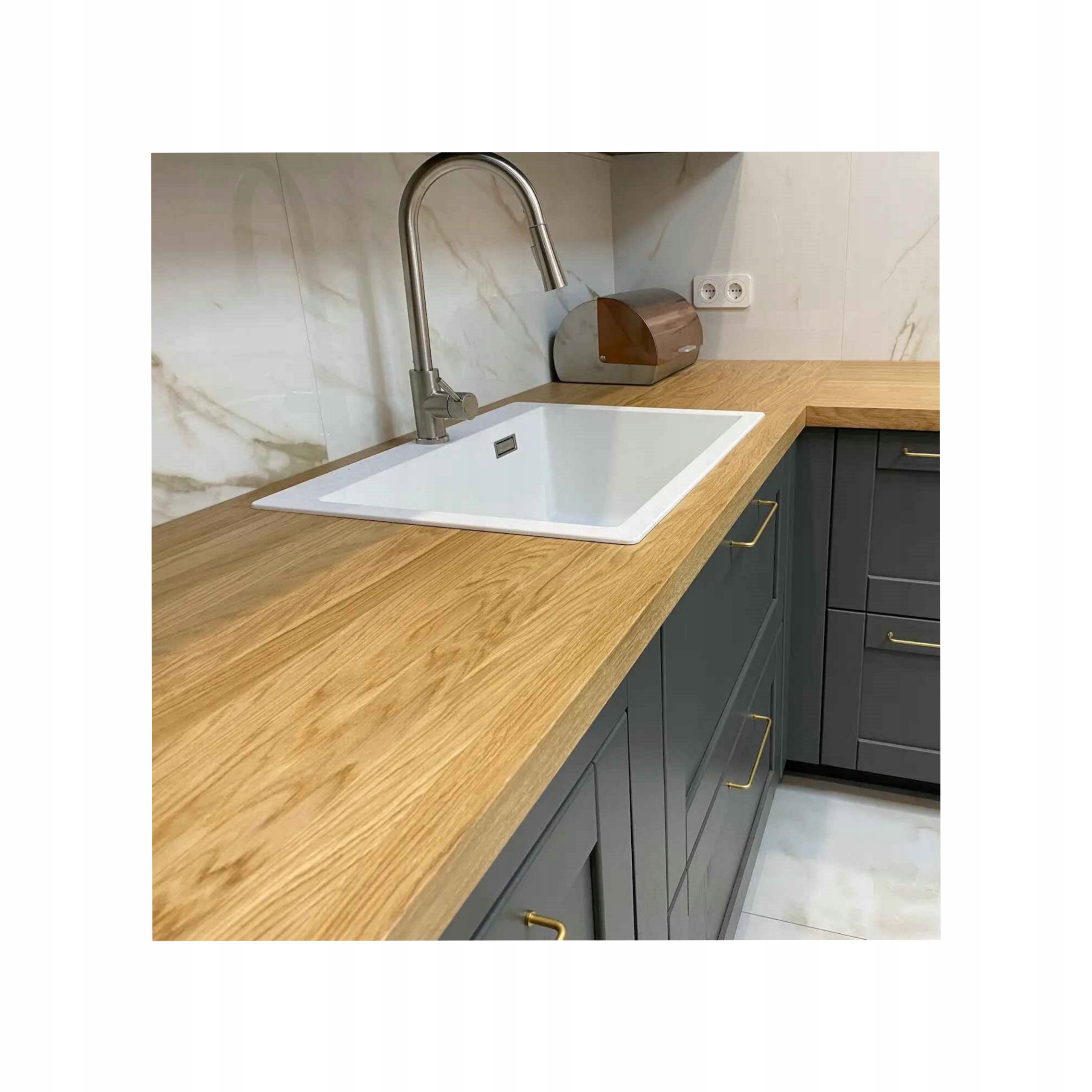 Blat drewno dąb naturalny 65 x 200 x 3 cm (5906111417896) • Cena, Opinie • Blaty kuchenne ...