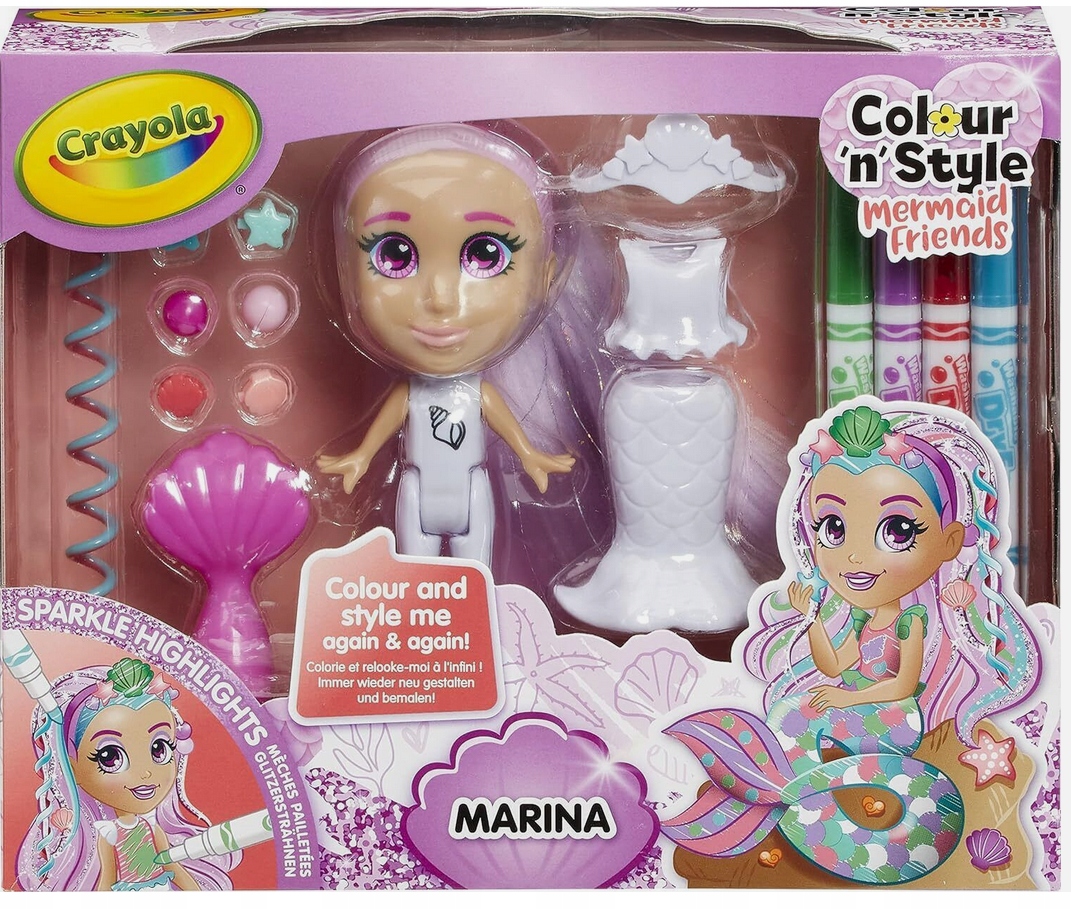 CRAYOLA Colour n Style Mermaid Friends Marina (8720077206410) • Cena ...