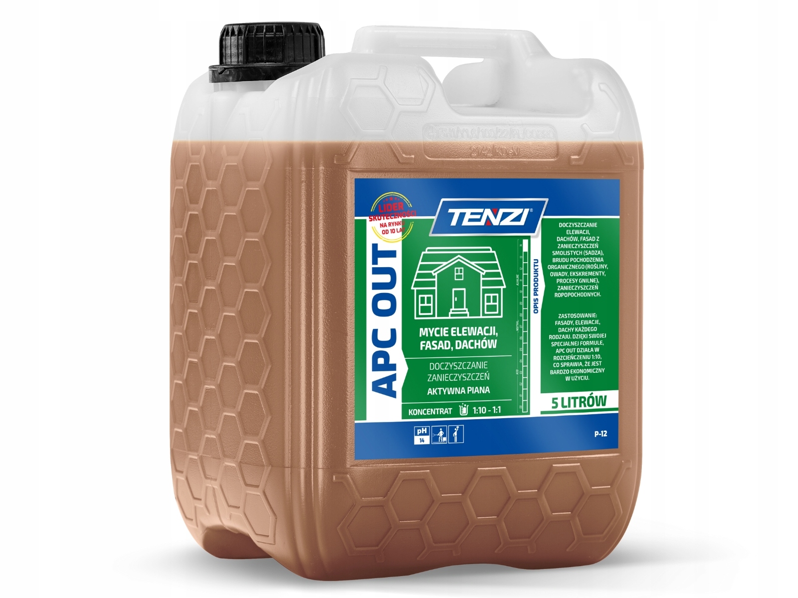 TENZI APC OUT silny płyn mycie elewacji, fasad, dachów, kostki 5l ...