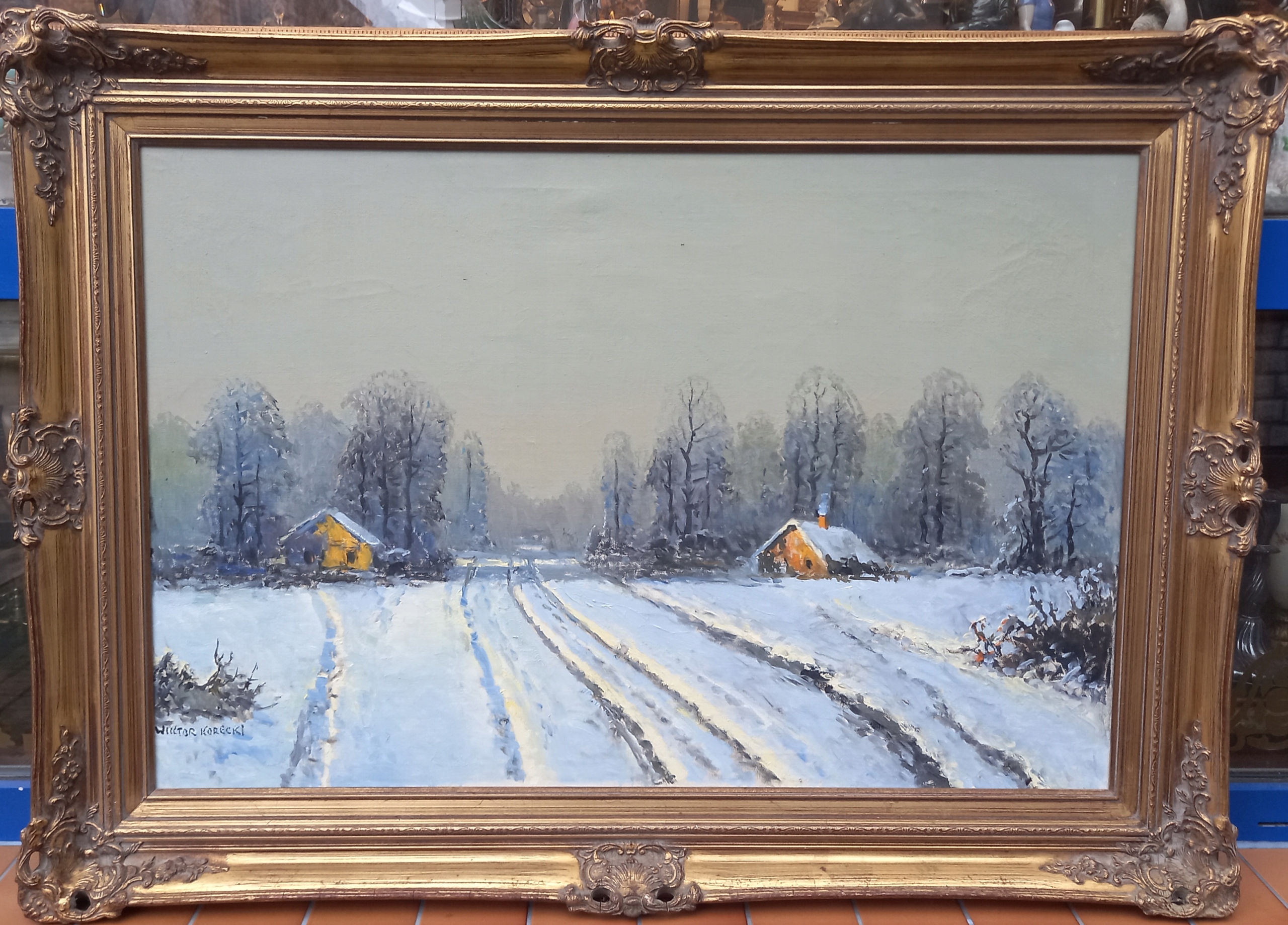 Pejzaż zimowy, Wiktor Korecki (1890-1980) • Cena, Opinie • Pejzaż ...