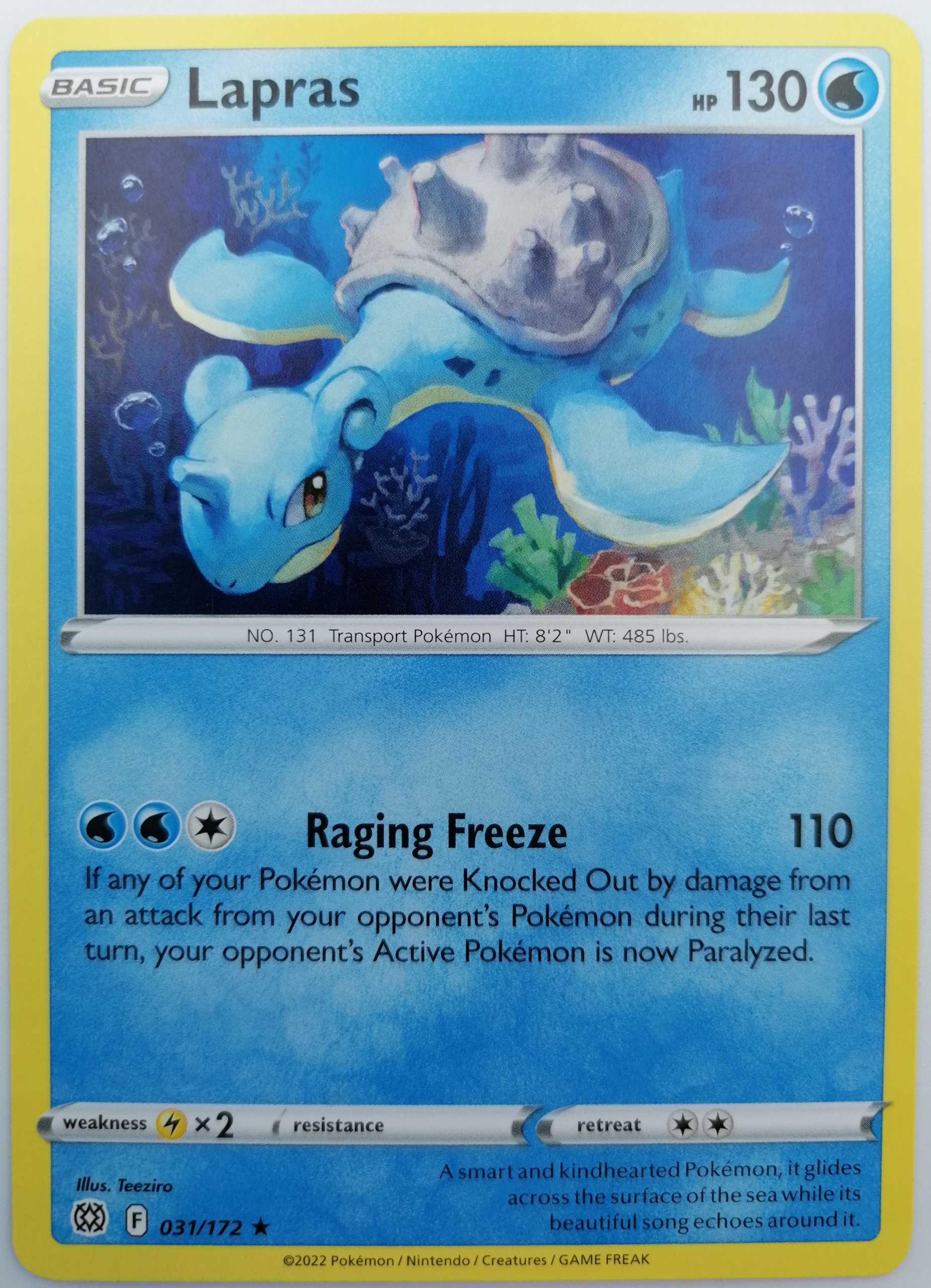 BRS | Lapras 31/172 | VODNÍ | Originální karta Pokémon, • Ceny, Recenze ...