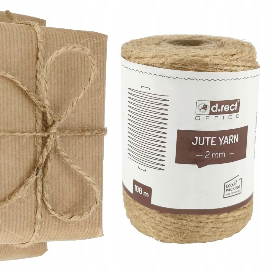 Sznurek NATURALNY jutowy DEKORACYJNY 2mm 100m (5902308741805) • Cena ...