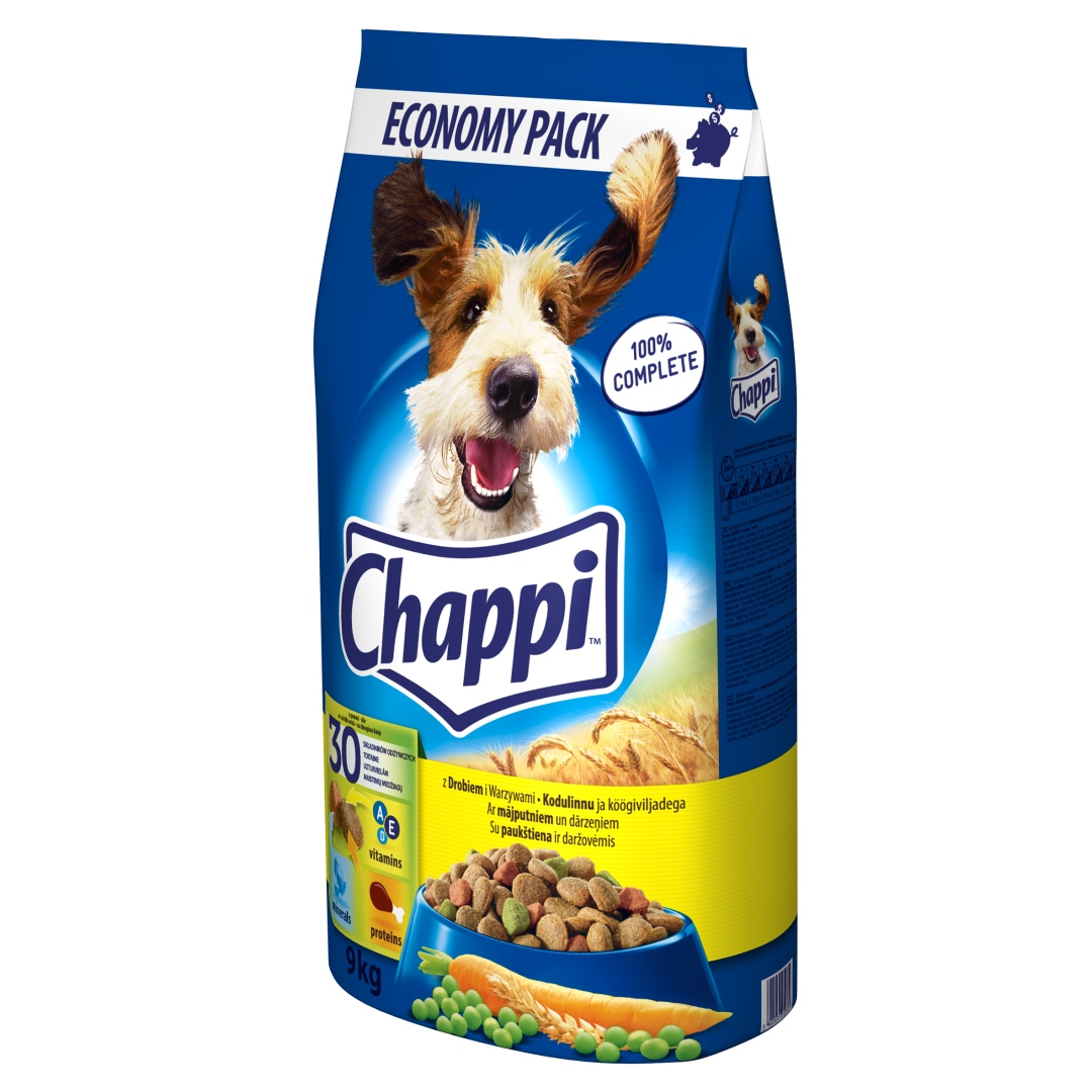 CHAPPI SUCHA KARMA DLA PSA Z DROBIEM 9 KG (5900951252815) • Cena ...