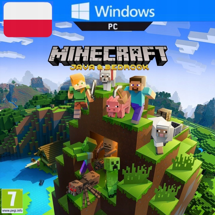 MINECRAFT Java Bedrock - PEŁNA GRA PC MICROSOFT POLSKI - Stan: Nowy 68 ...