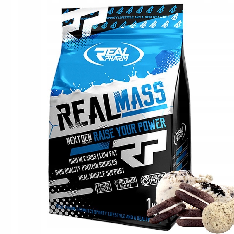 Odżywka GAINER Real Pharm Real Mass 1000g na MASĘ - 5902444700261 - 12302102470 - Allegro